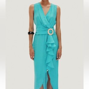 Zara | Dresses | Zara Turquoise Dress | Poshmark